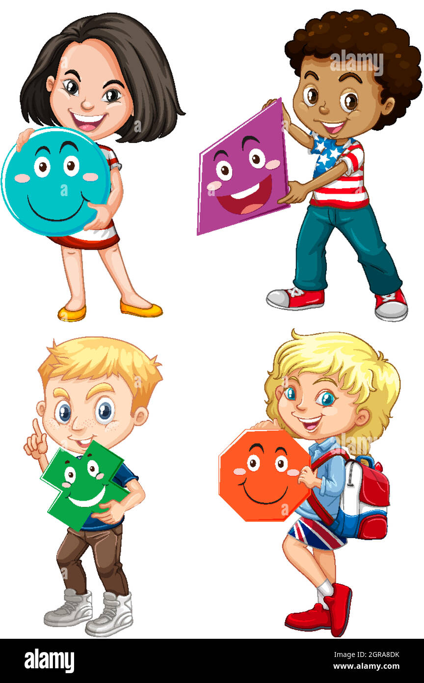 Kids math shape Stock Vector Images - Alamy