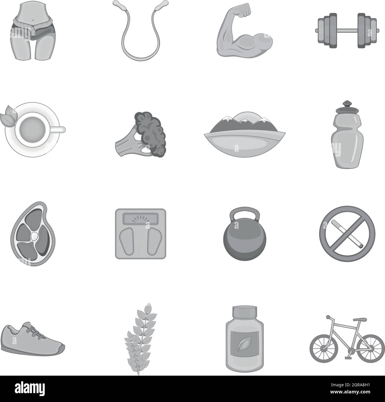 Fitness icons set, black monochrome style Stock Vector Image & Art - Alamy
