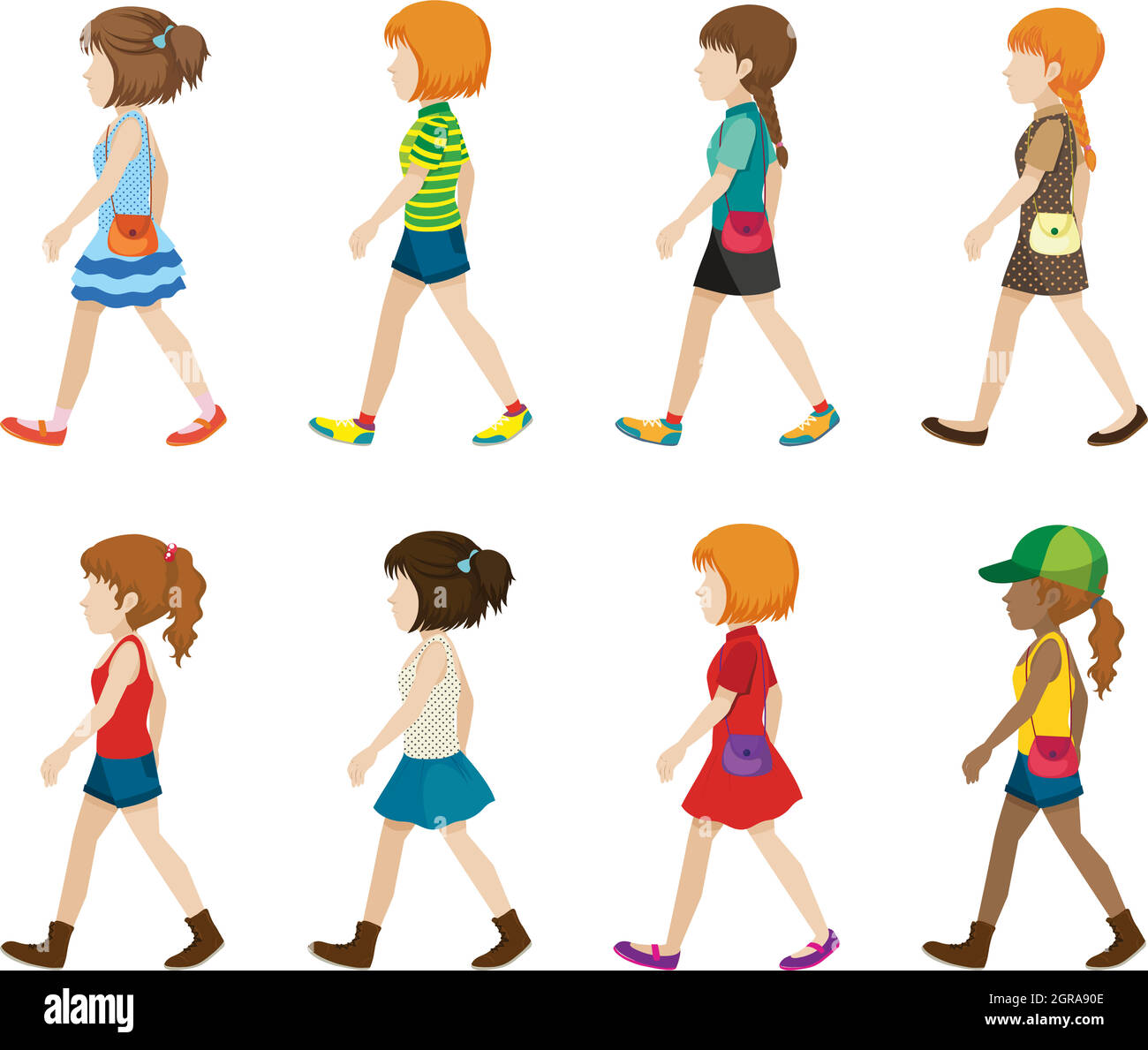 Faceless teenagers walking Stock Vector Image & Art - Alamy