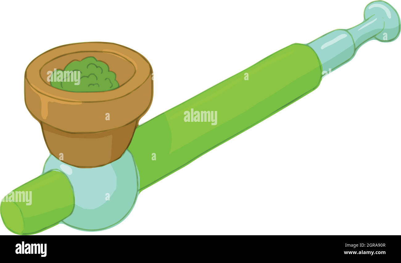 Pipe for smoking marijuana icon, cartoon style Stock Vector Image & Art ...