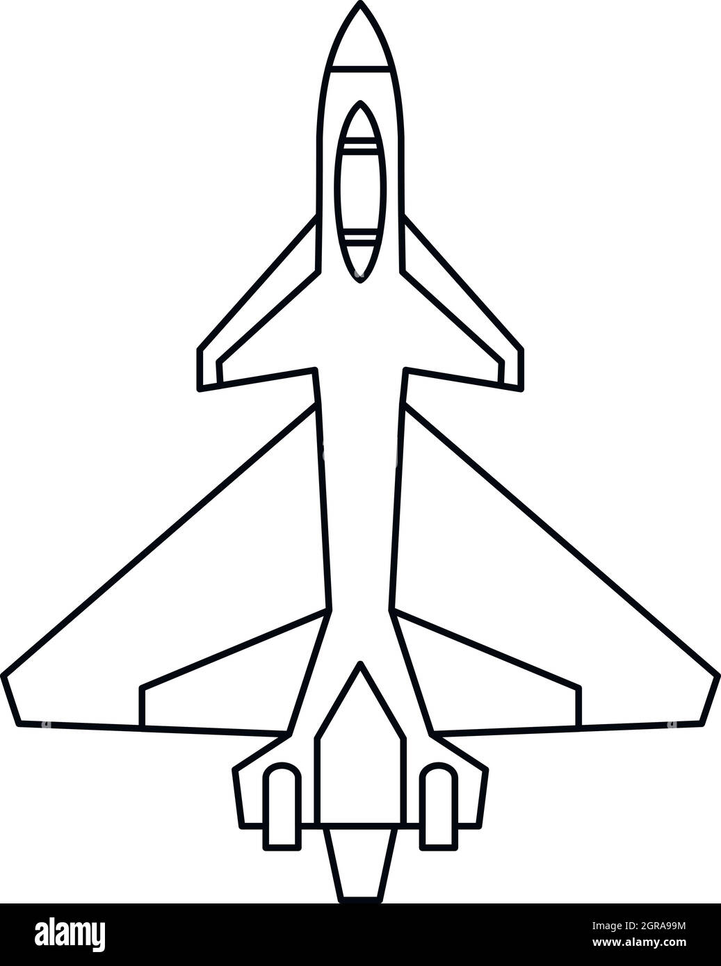 Military fighter jet icon, outline style Stock Vector Image & Art - Alamy