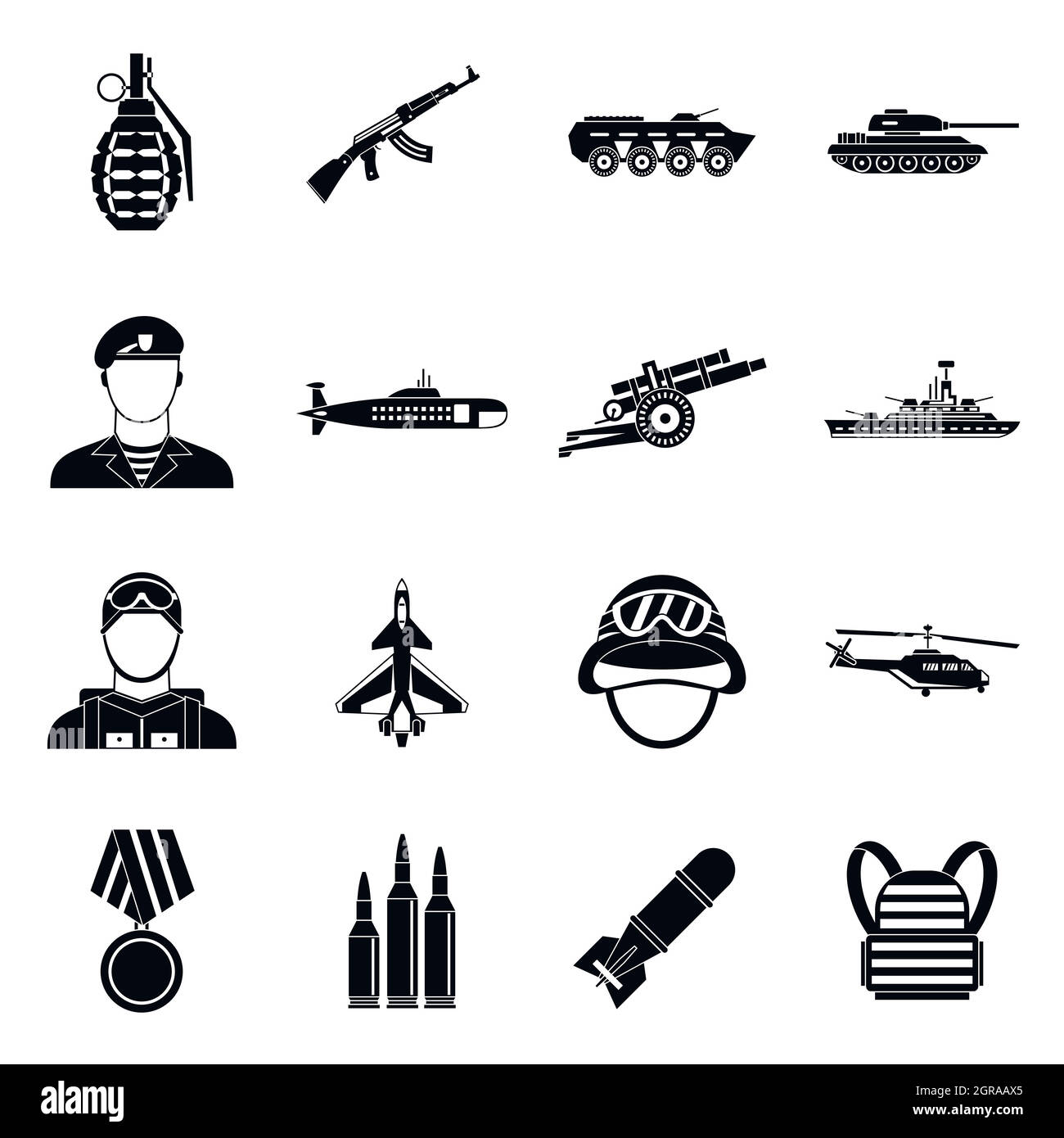 War icons set, simple style Stock Vector Image & Art - Alamy