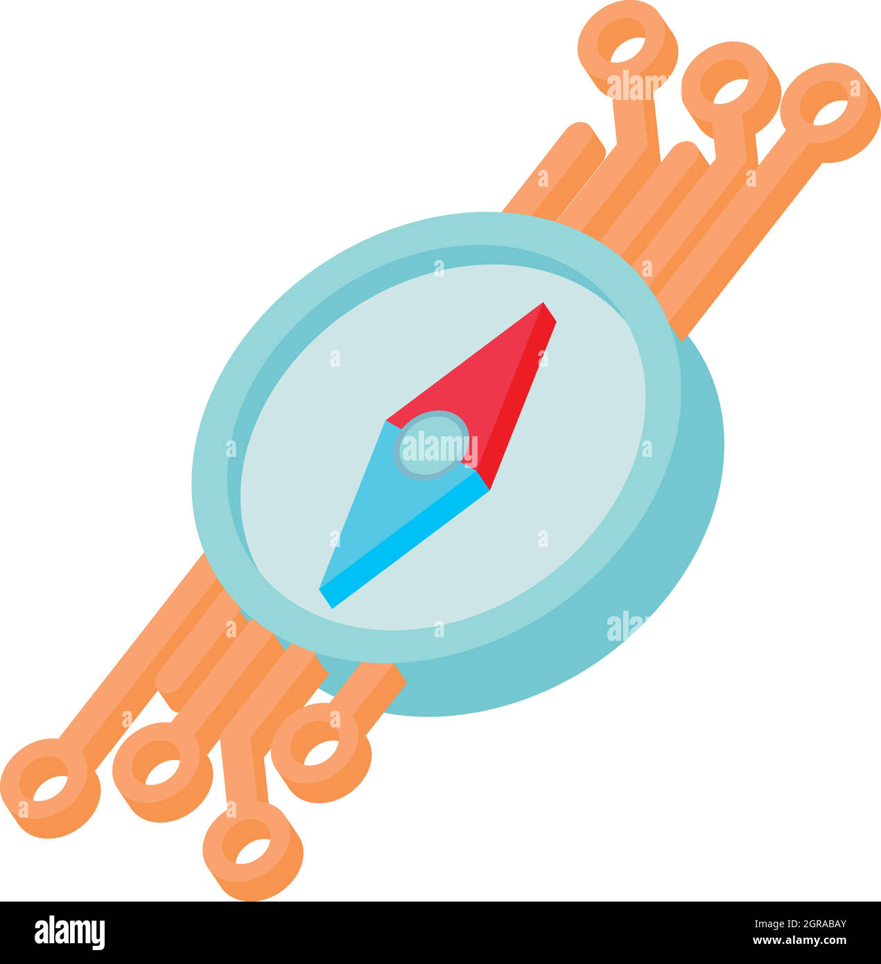 Compass icon, cartoon style Stock Vector Image & Art - Alamy
