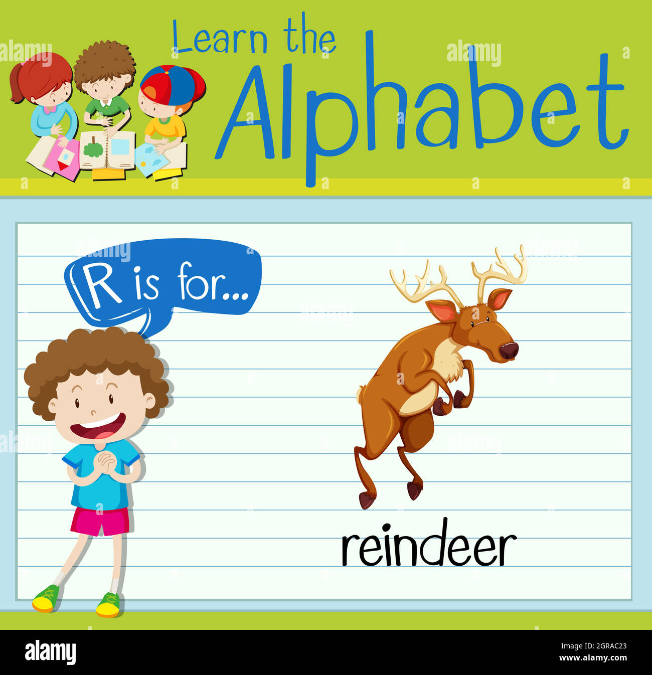 Flashcard letter R is for reindeer Stock Vector Image & Art - Alamy