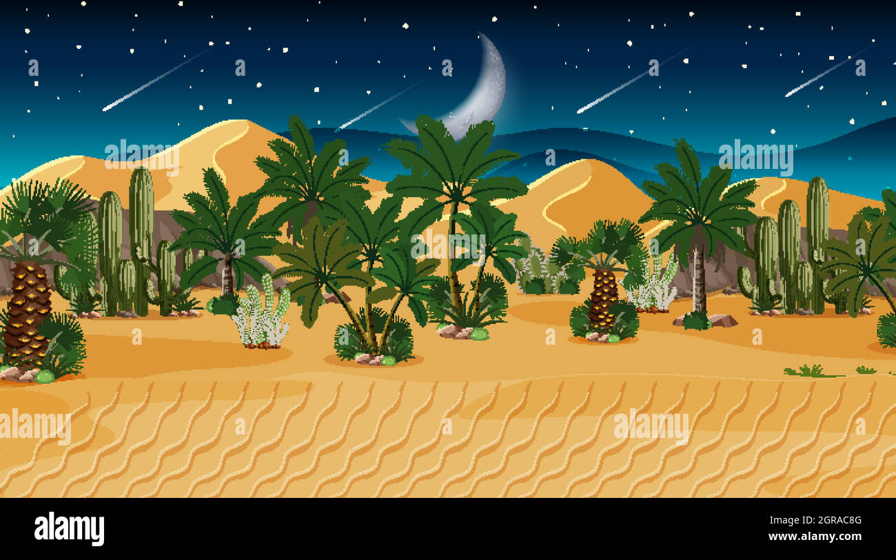 Dry rocky desert scene Stock Vector Images - Alamy