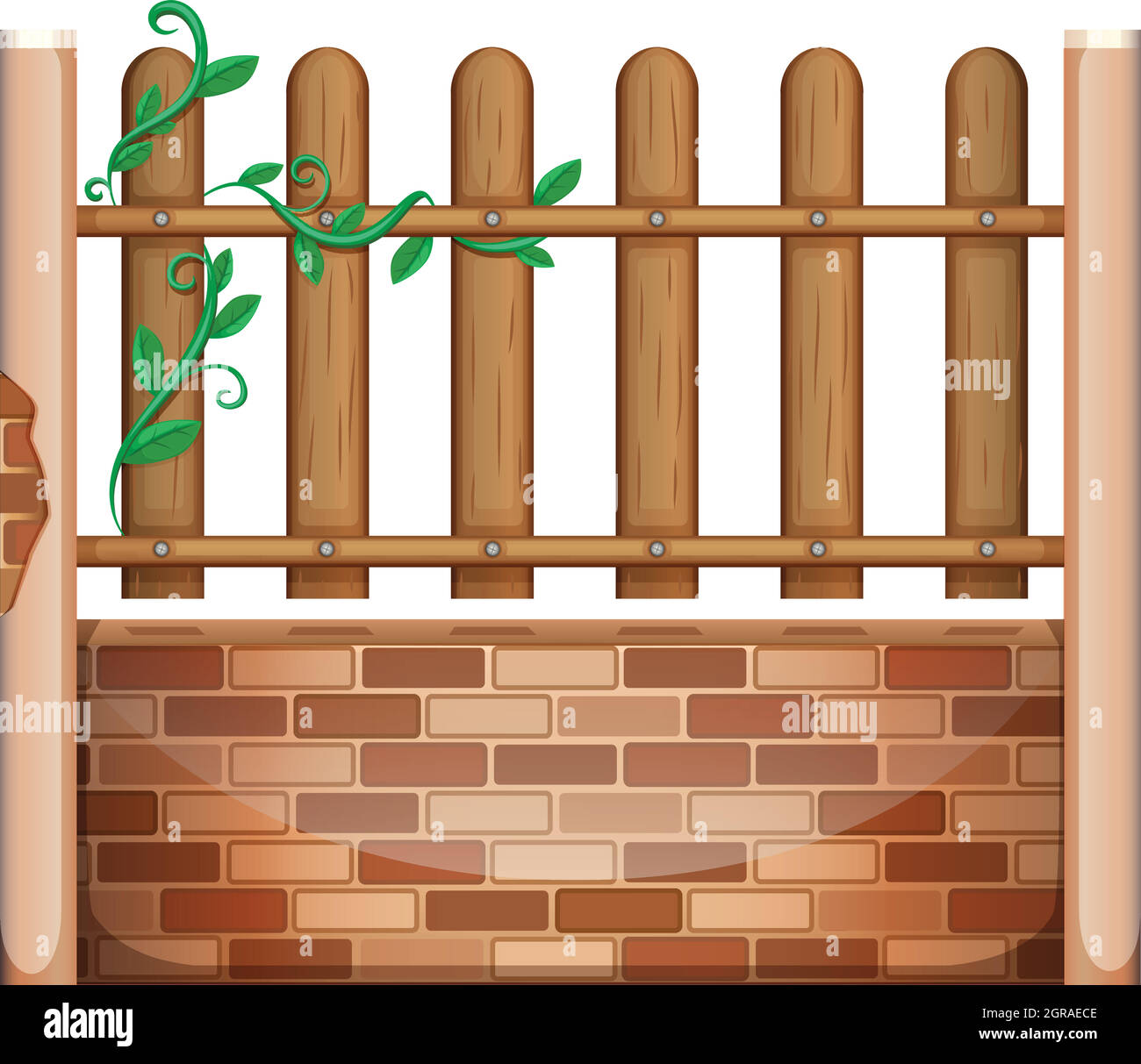 Wall made bricks white Stock Vector Images - Alamy