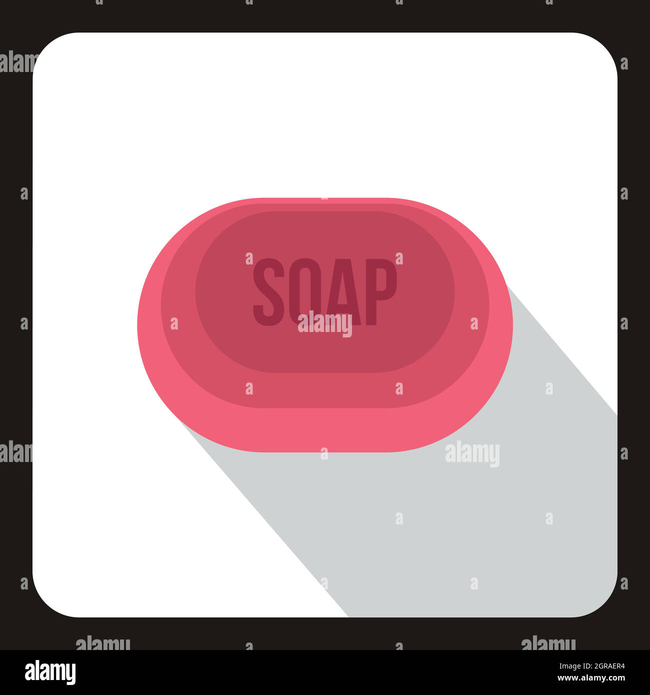 Pink soap icon flat Stock Vector Images - Alamy