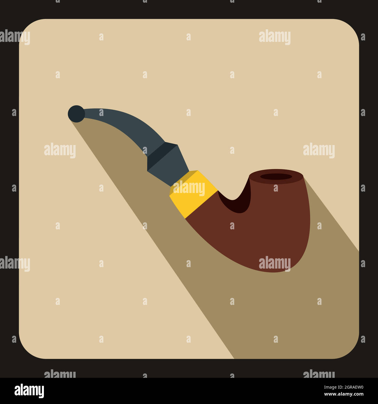 Wooden pipe icon,flat style Stock Vector Image & Art - Alamy