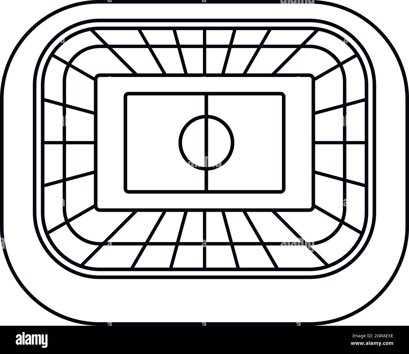 Stadium top view icon, outline style Stock Vector Image & Art - Alamy