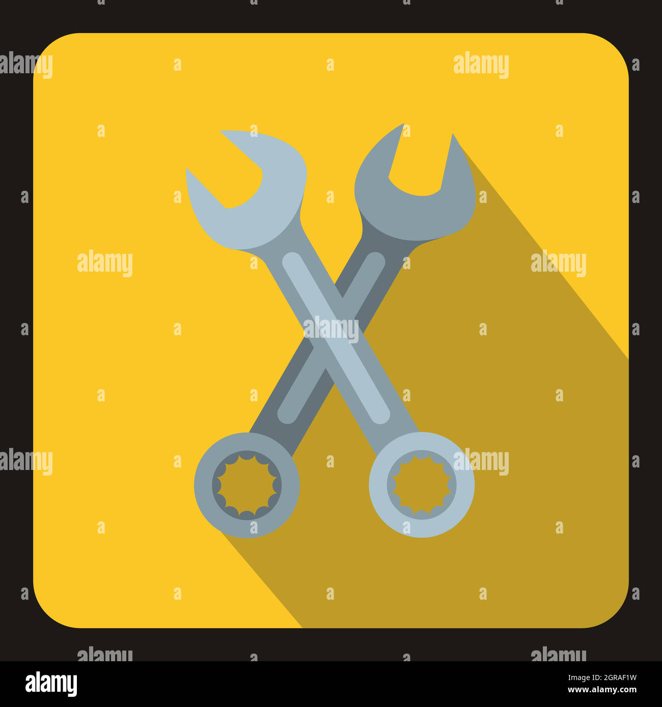 Crossed spanners icon, flat style Stock Vector Image & Art - Alamy