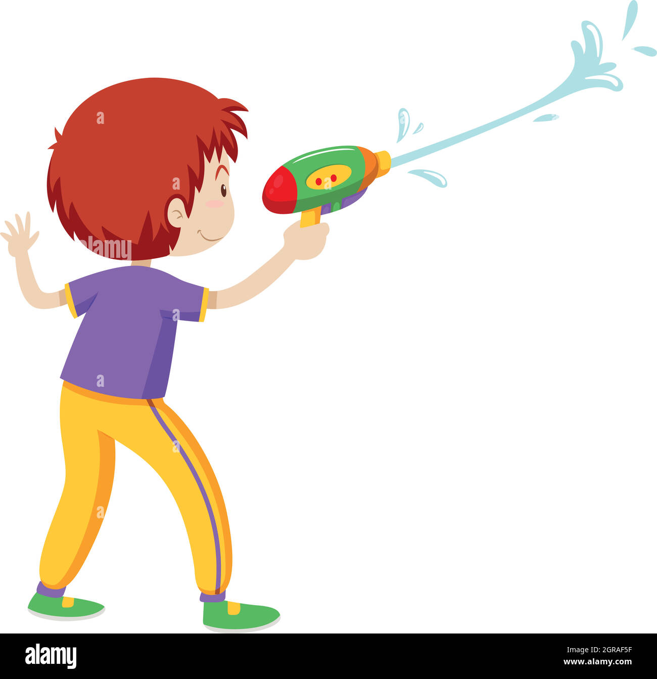 Children playing water Stock Vector Images - Alamy