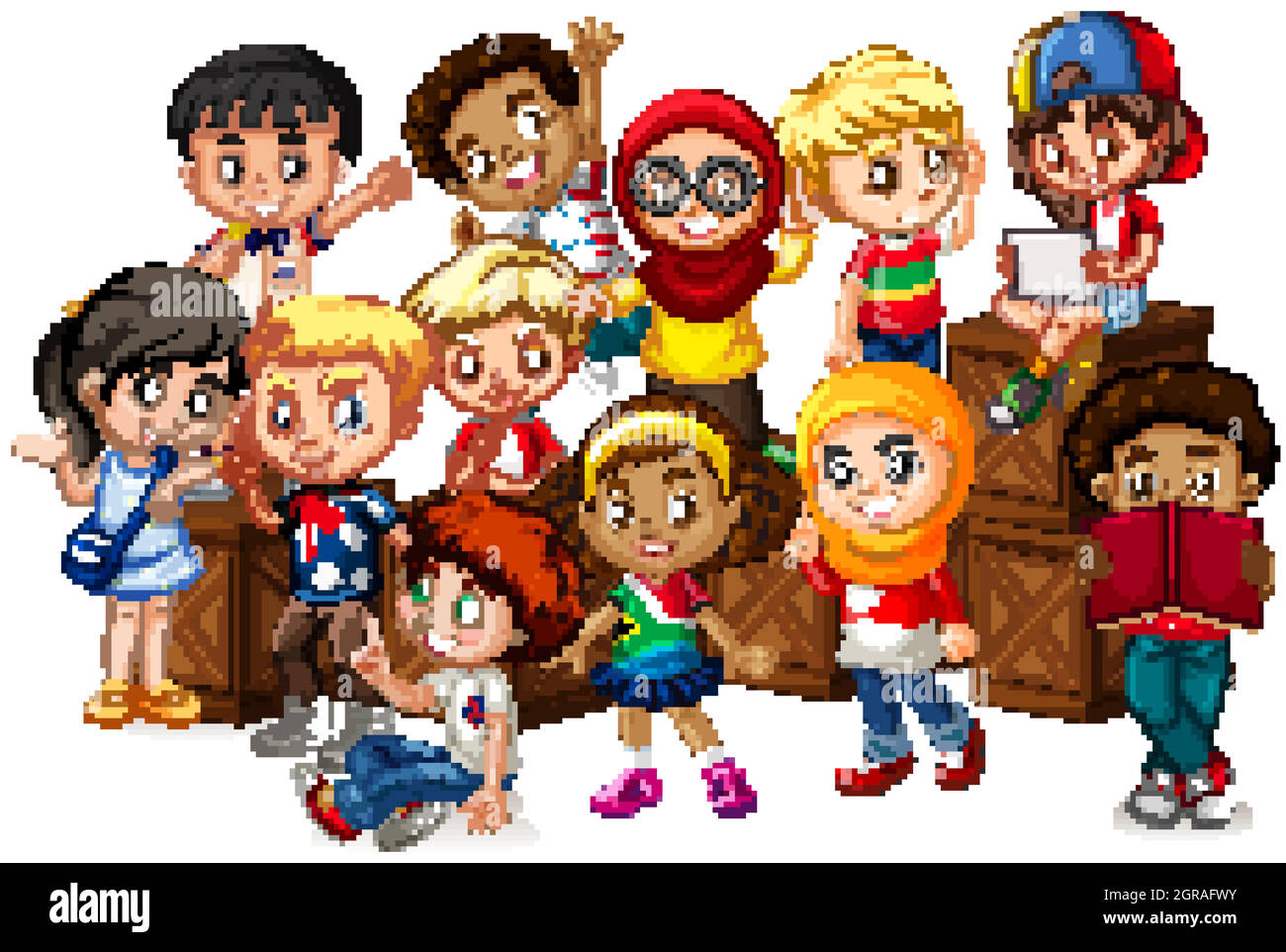 On boxes Stock Vector Images - Alamy