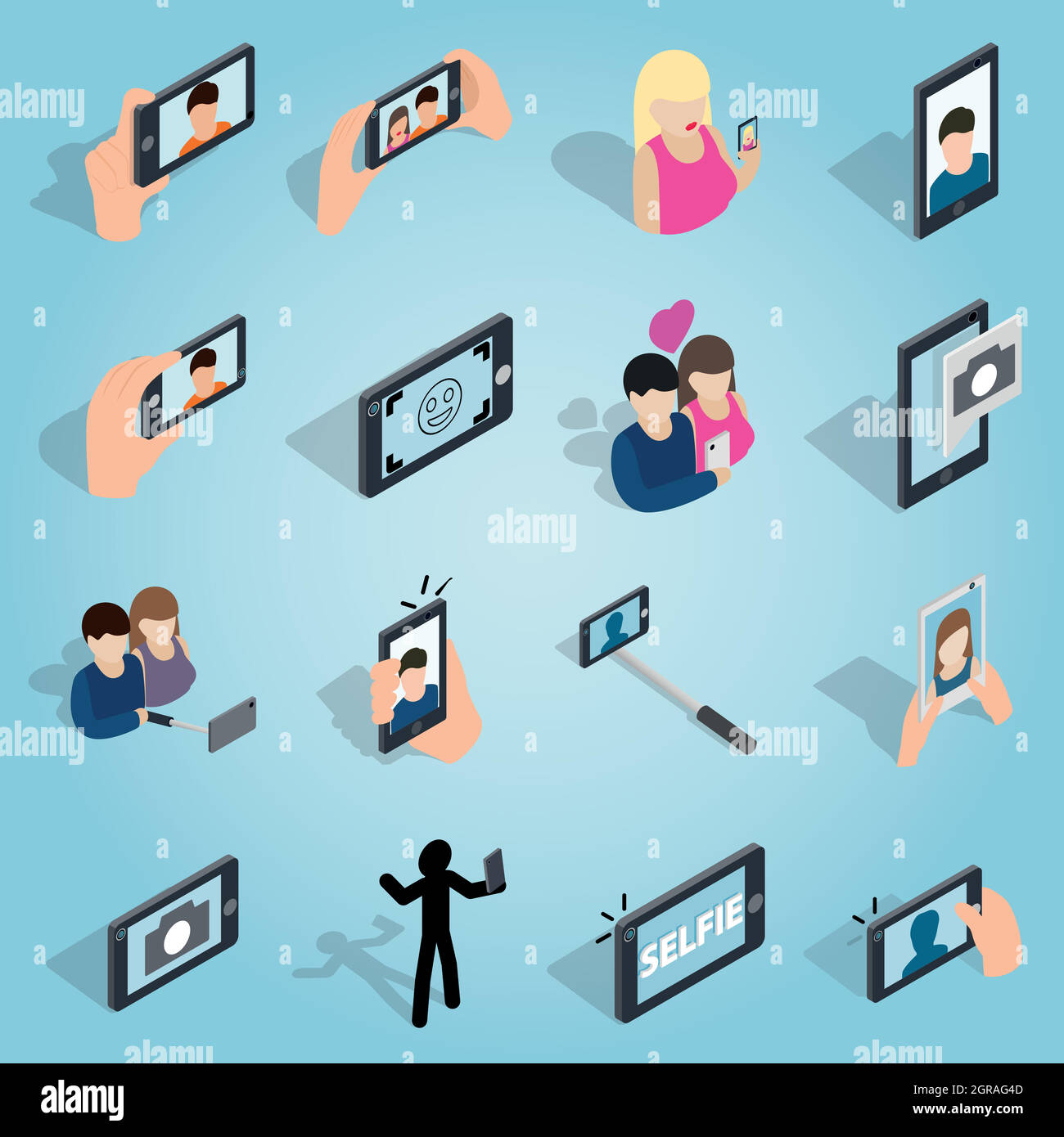 Set of mobile app icons black and white vector user hi-res stock ...