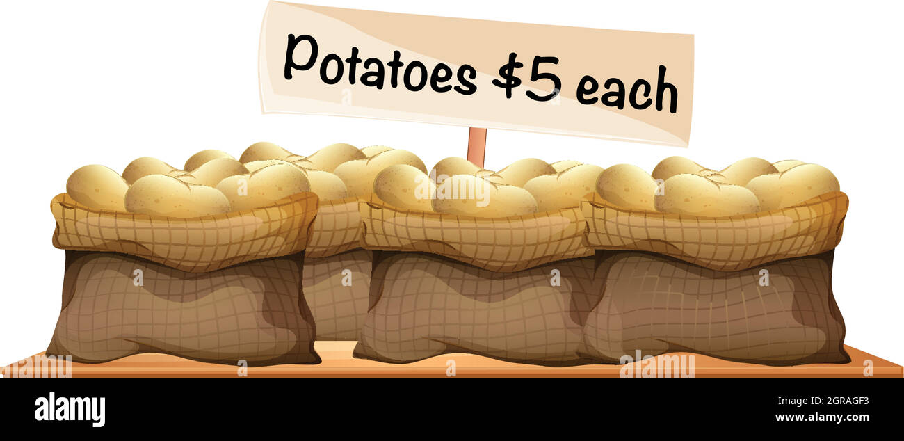 Four potatoes Stock Vector Images - Alamy