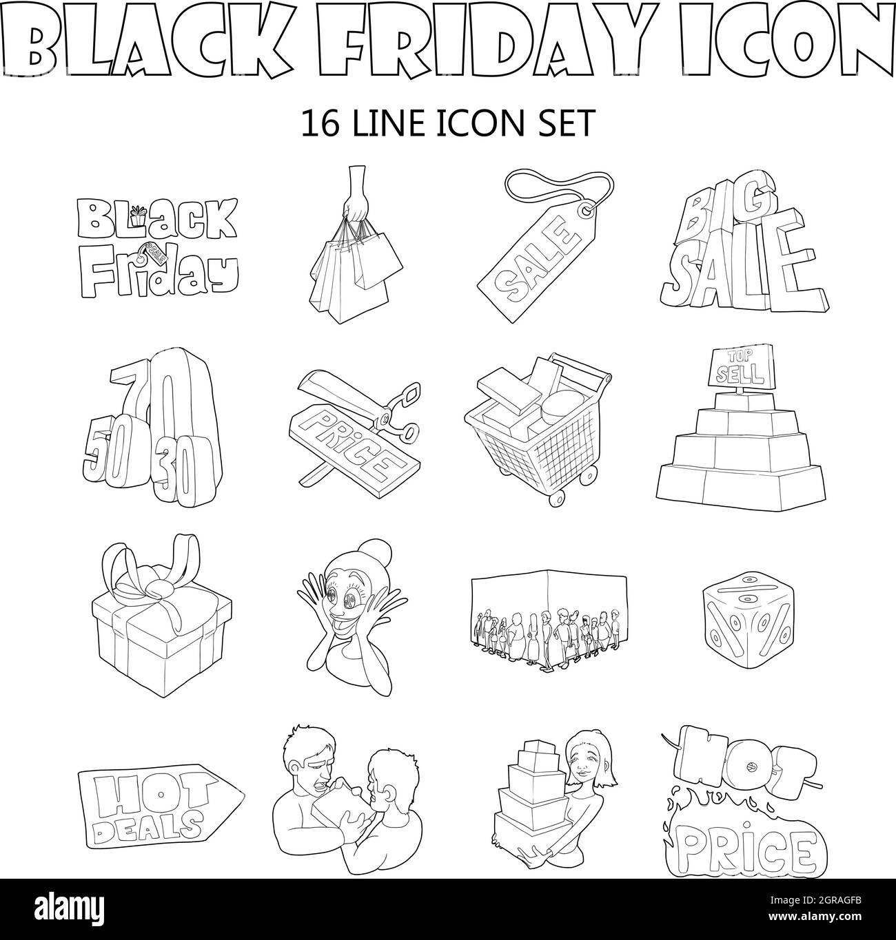 Shopping banner set Black and White Stock Photos & Images - Alamy