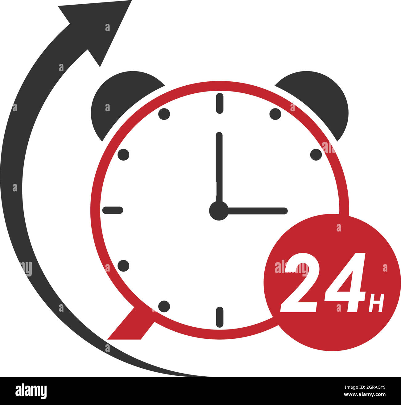 24 Hour icon logo vector illustration design Stock Vector Image & Art ...