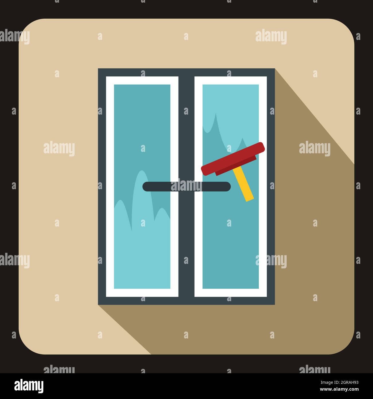 Window cleaning icon, flat style Stock Vector Image & Art - Alamy