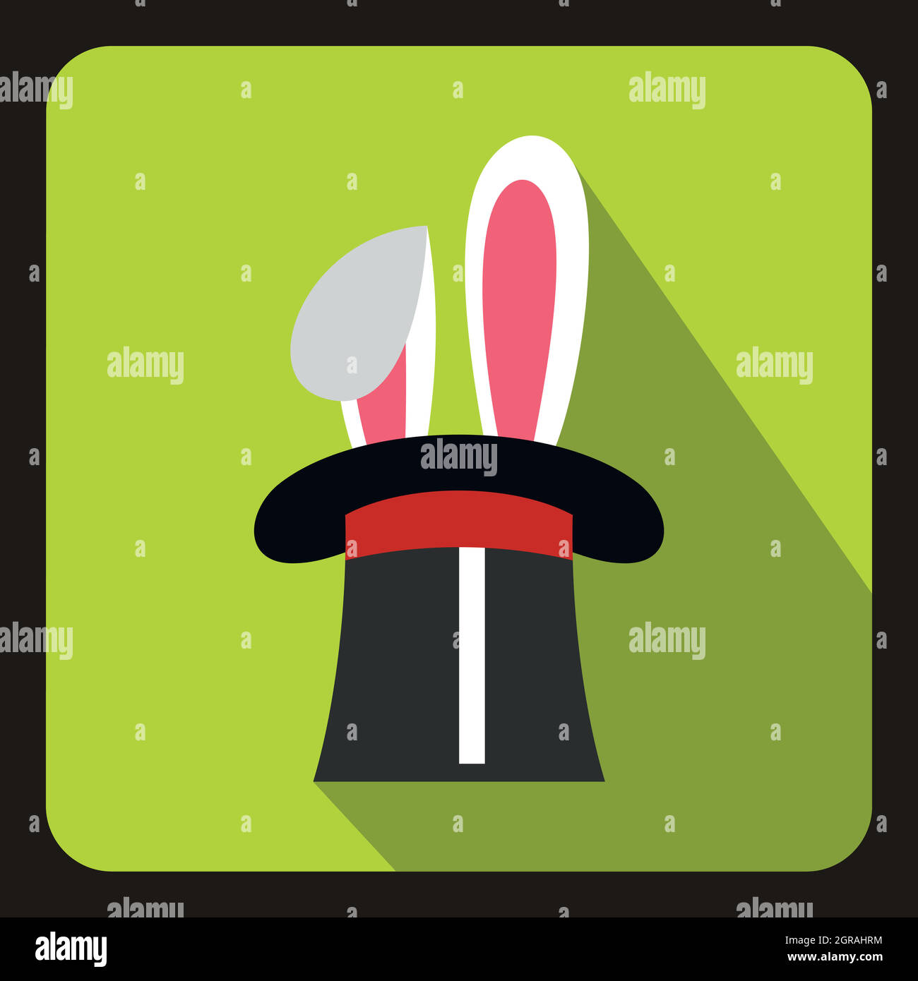 Vector flat black rabbit Stock Vector Images - Alamy