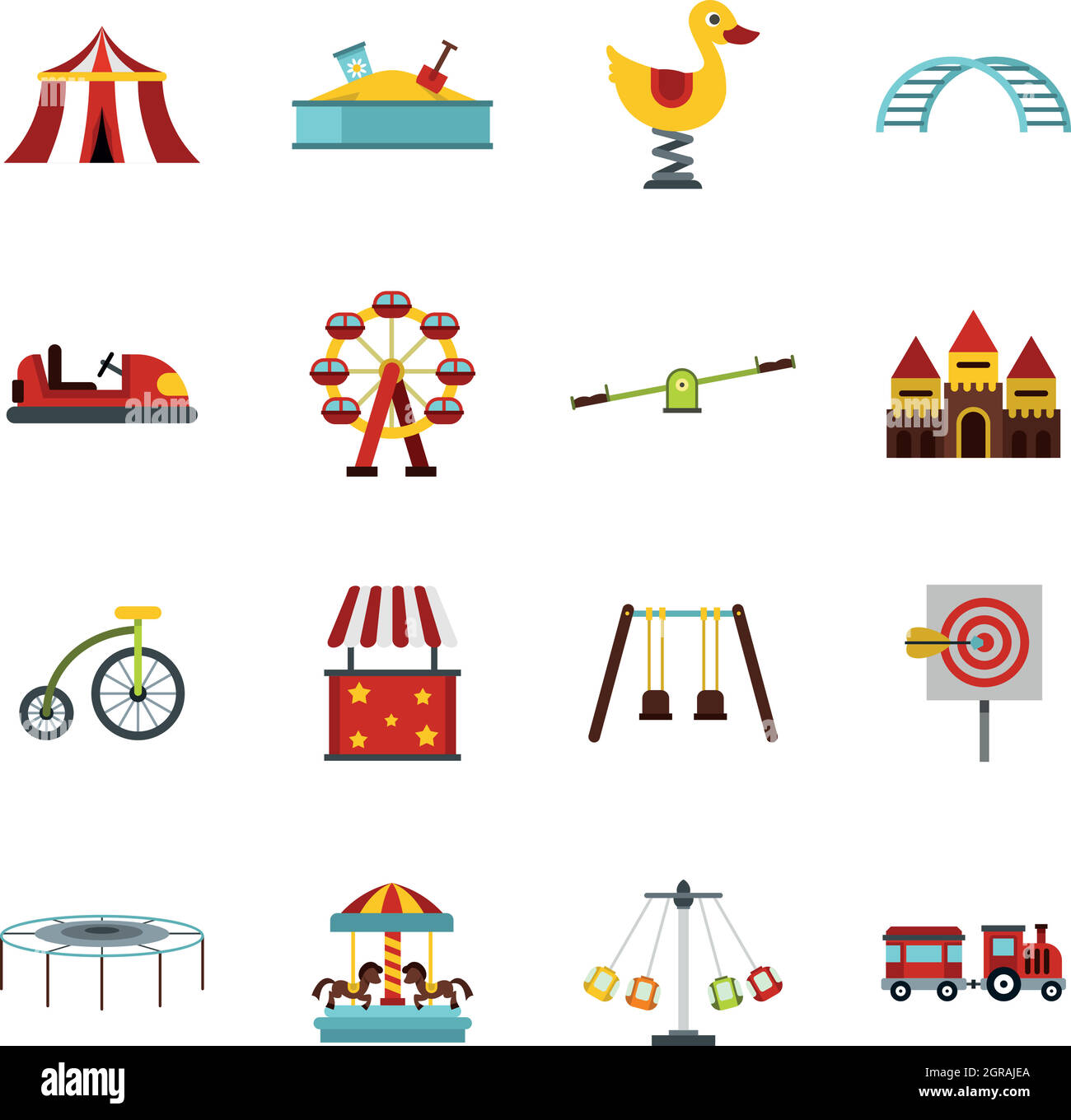 Amusement park icons set, flat style Stock Vector Image & Art - Alamy Amusement park icons set, flat style Stock Vector Image & Art - Alamy