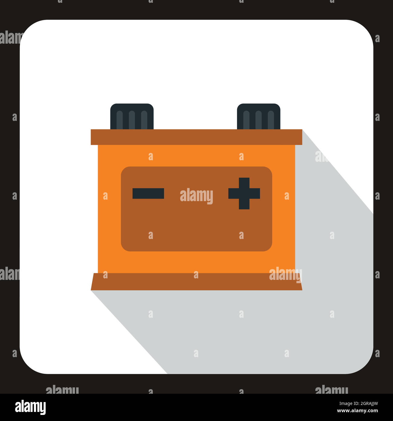 Car battery icon in flat style Stock Vector Image & Art - Alamy