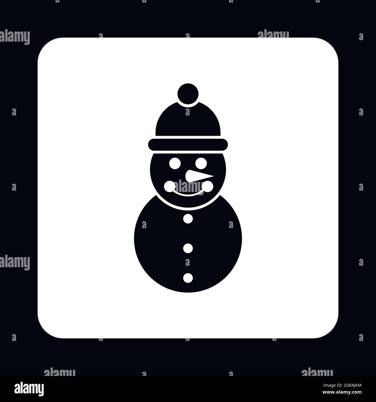 Snowman in hat santa Stock Vector Images - Alamy