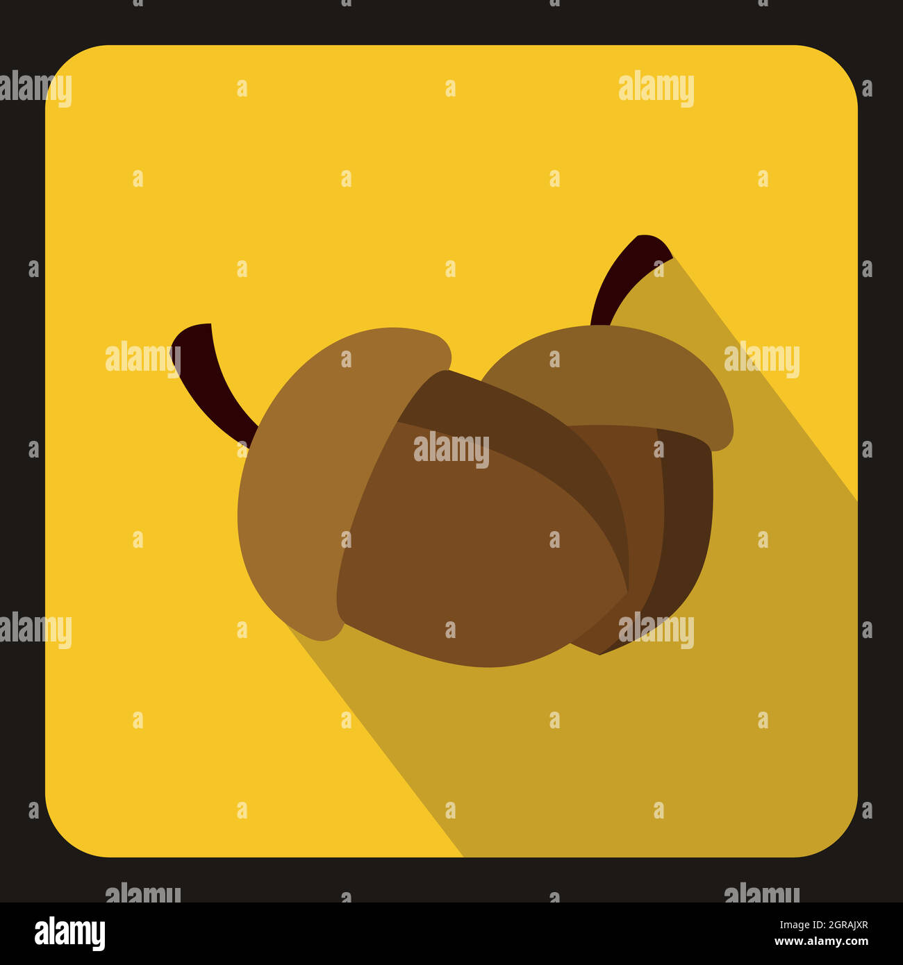 Two acorn icon, flat style Stock Vector Image & Art - Alamy
