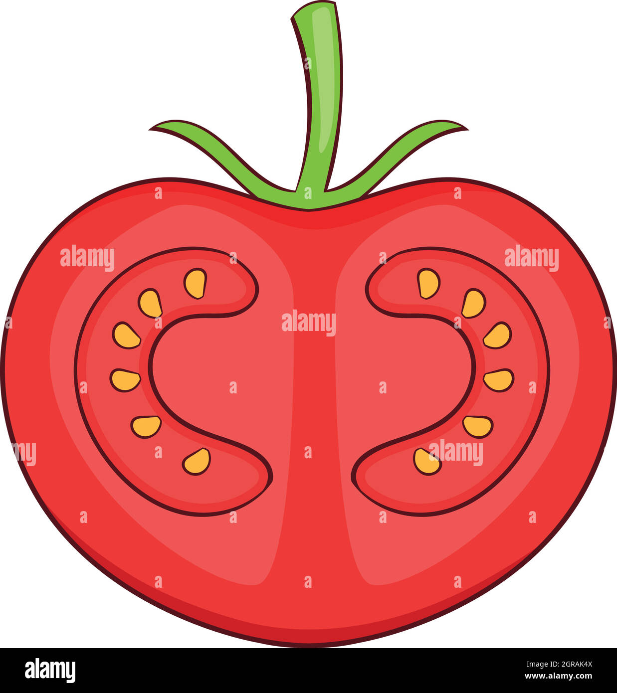 Fresh red tomato icon, cartoon style Stock Vector Image & Art - Alamy