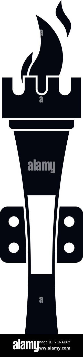 Torch icon in simple style Stock Vector Image & Art - Alamy