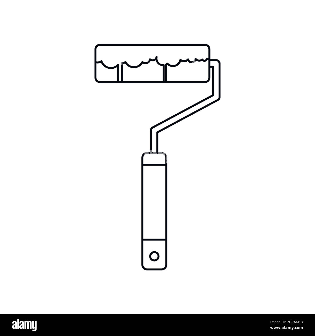Paint roller icon in outline style Stock Vector Image & Art - Alamy