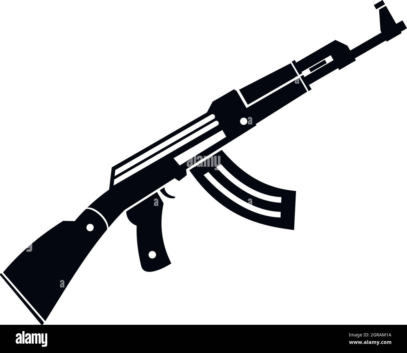 Submachine gun icon, simple style Stock Vector Image & Art - Alamy