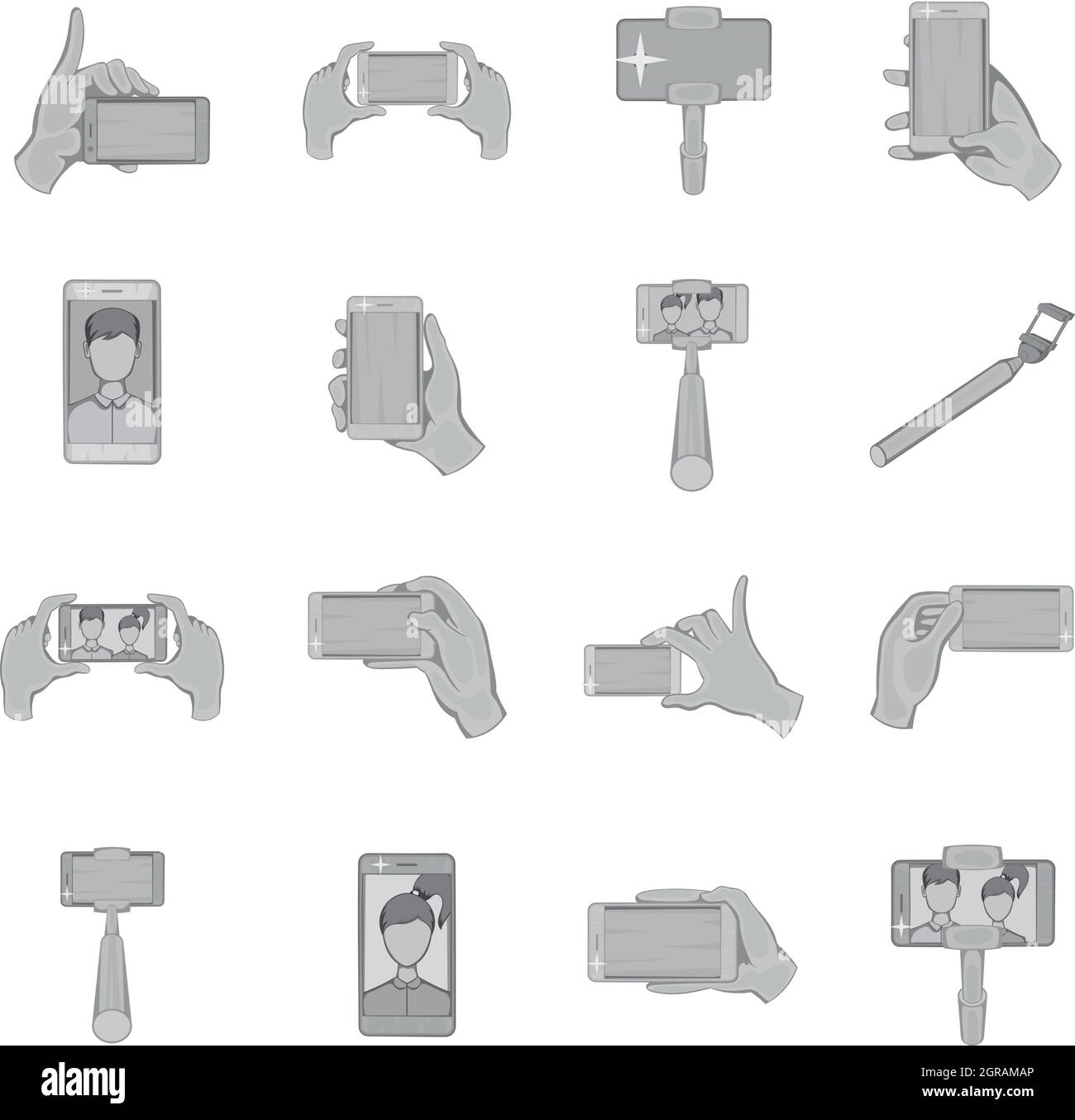 Cell phone user black Stock Vector Images - Alamy