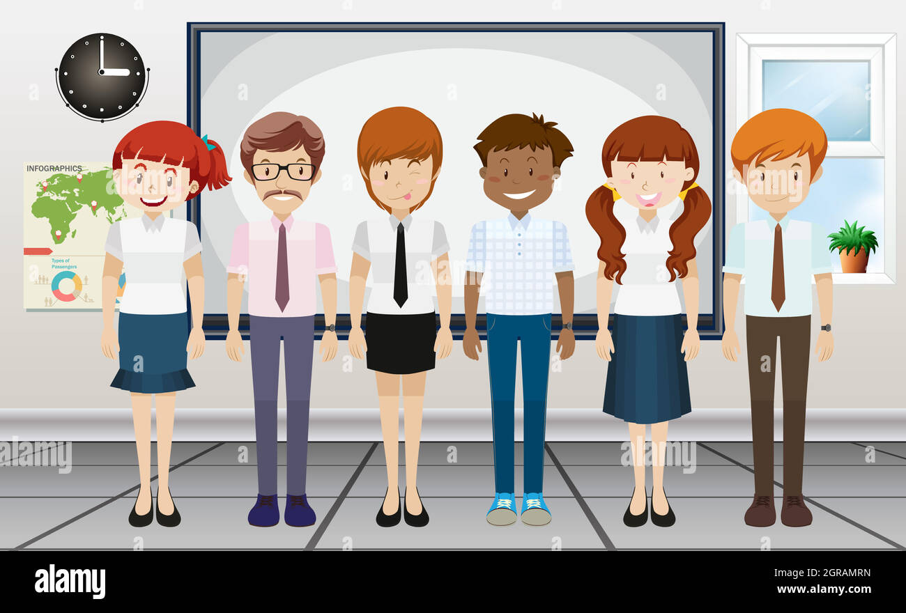 Woman in classroom teacher Stock Vector Images - Alamy