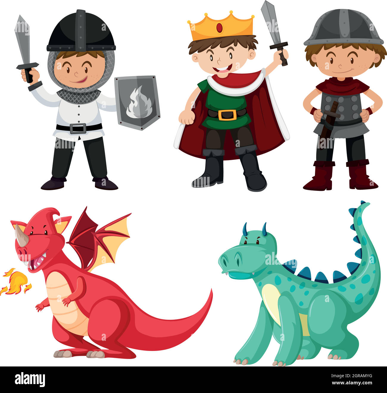 Dragon and kind character Stock Vector Image & Art - Alamy