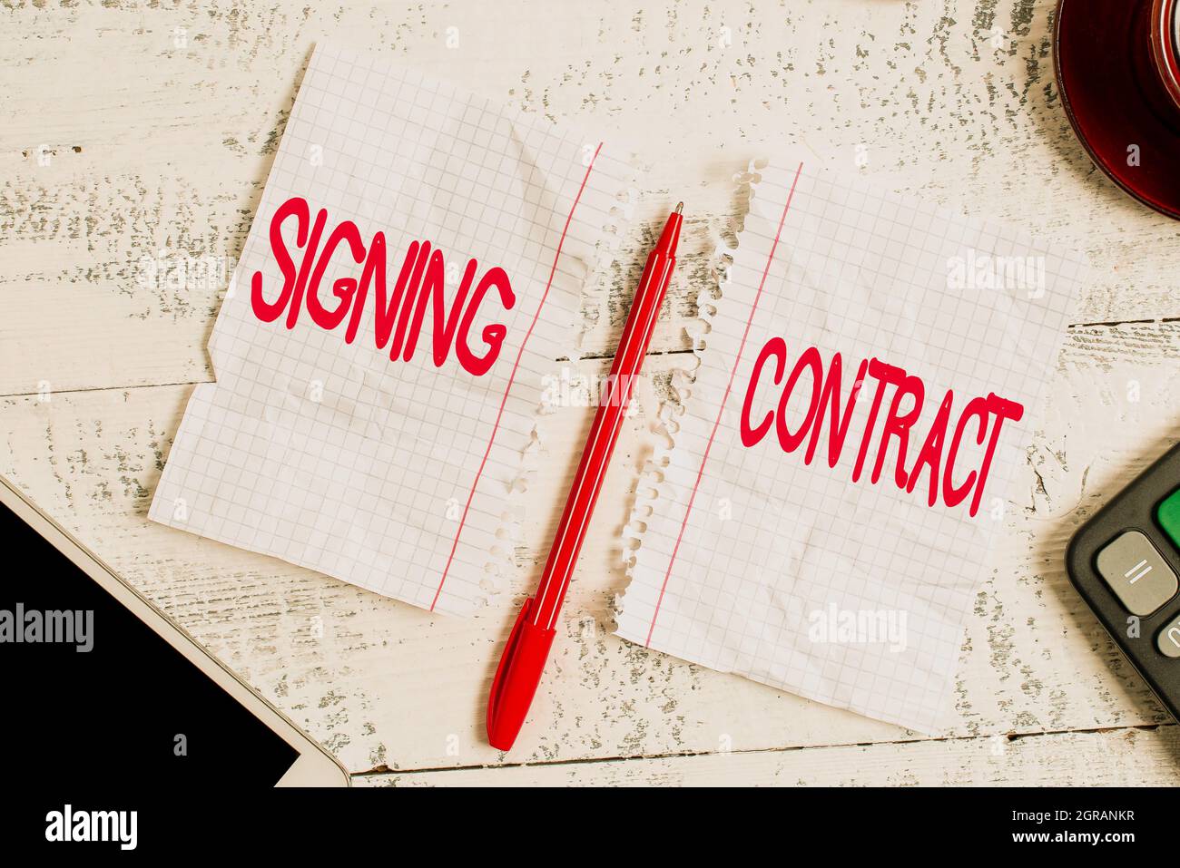 Inspiration showing sign Signing Contract. Internet Concept the parties ...