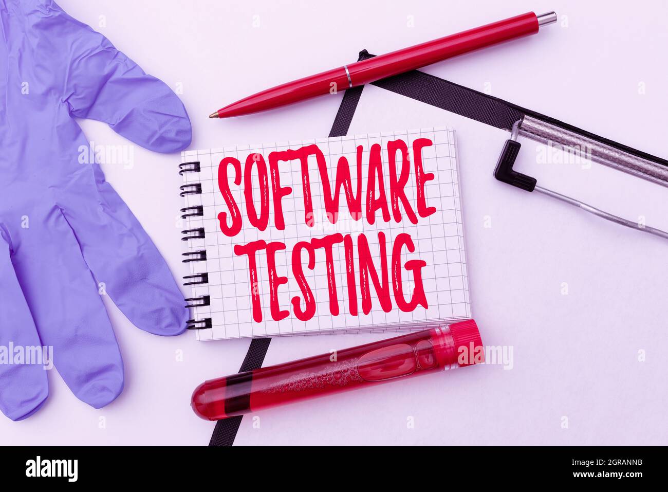 Text Sign Showing Software Testing Concept Meaning Evaluate The Functionality Of A Software
