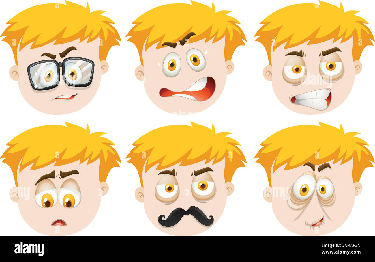 Facial expressions series Stock Vector Images - Alamy