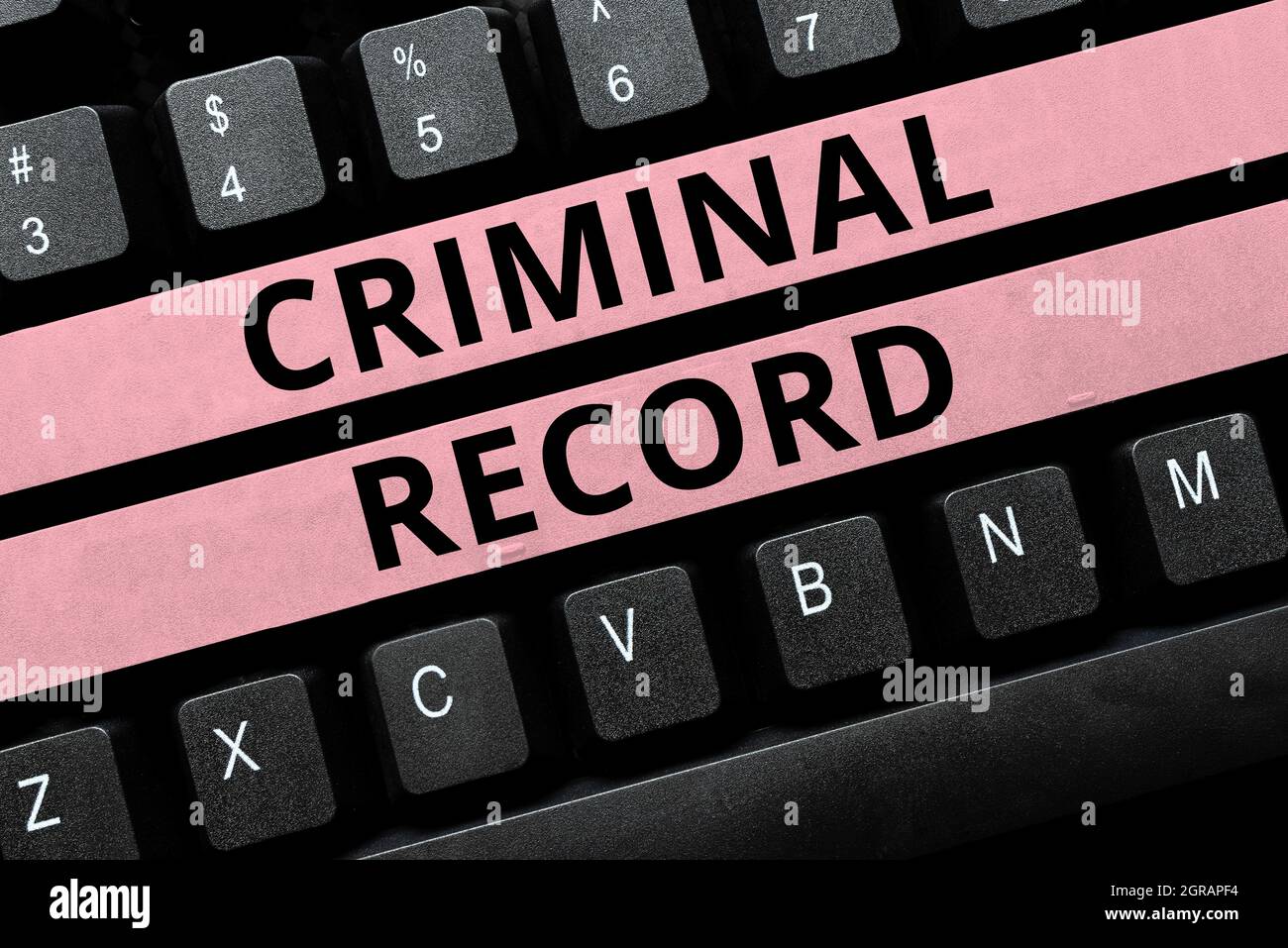 Writing displaying text Criminal Record. Word for profile of a person ...