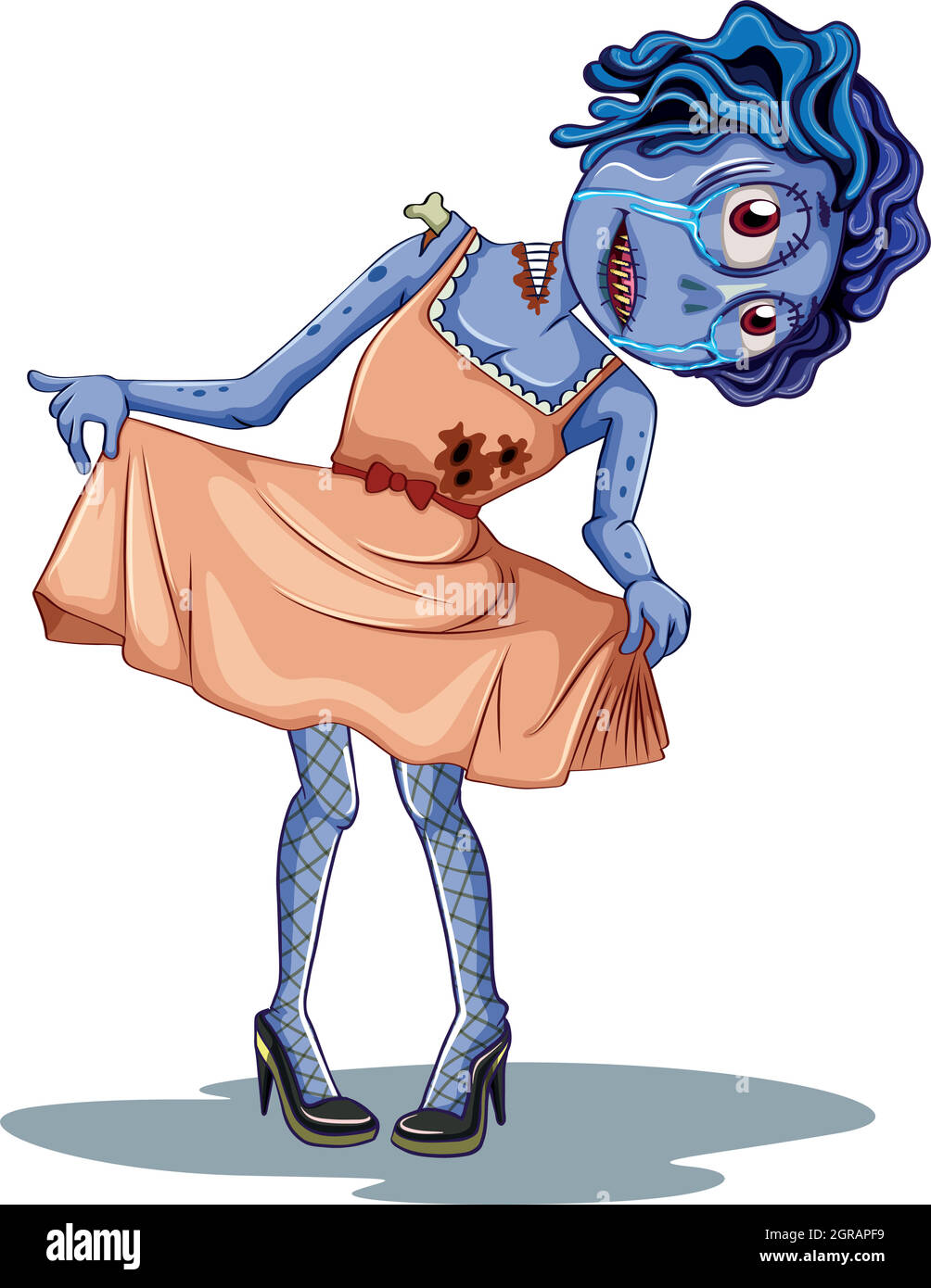 A female zombie character Stock Vector Image & Art - Alamy
