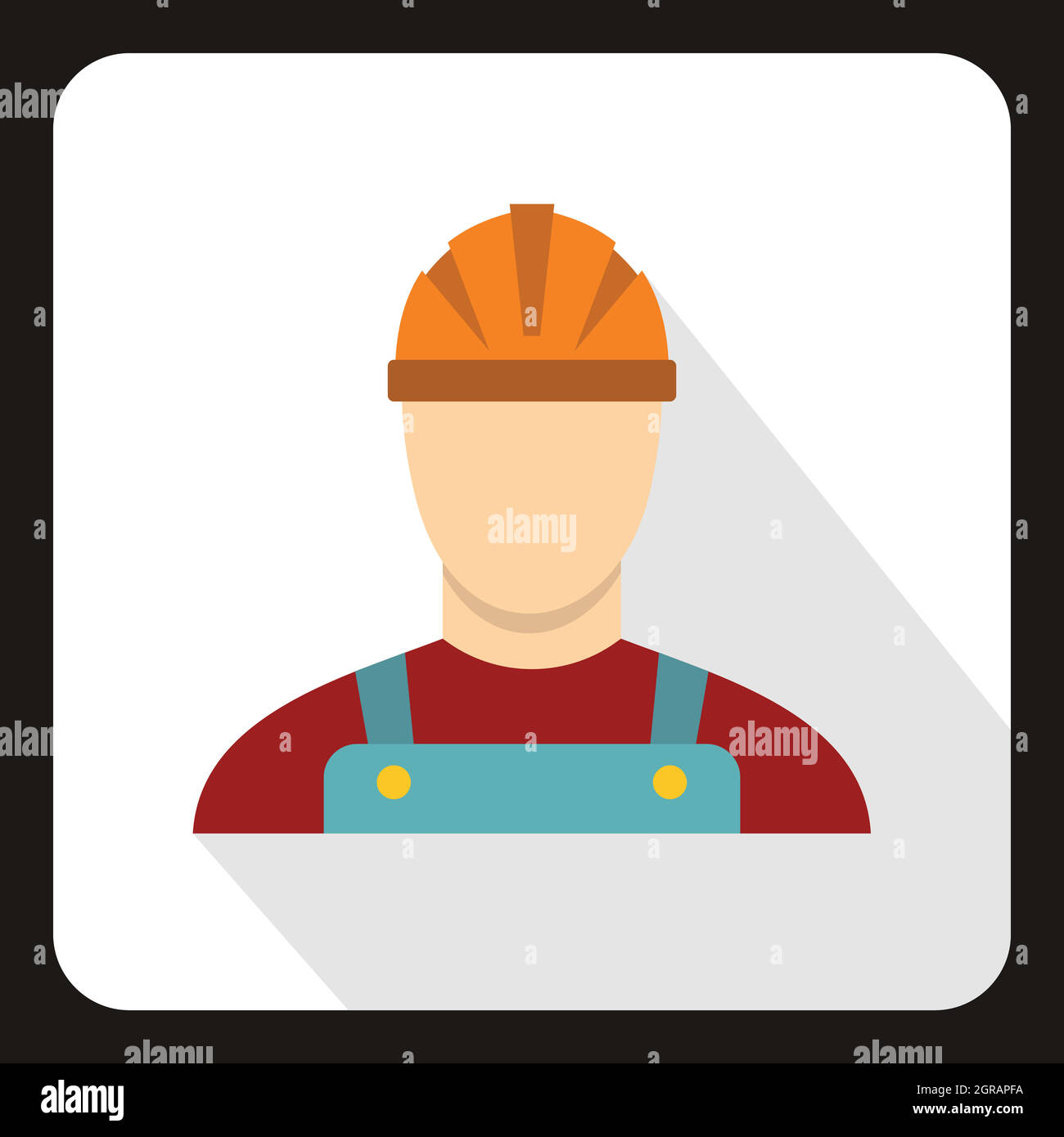 Builder icon flat style hi-res stock photography and images - Alamy