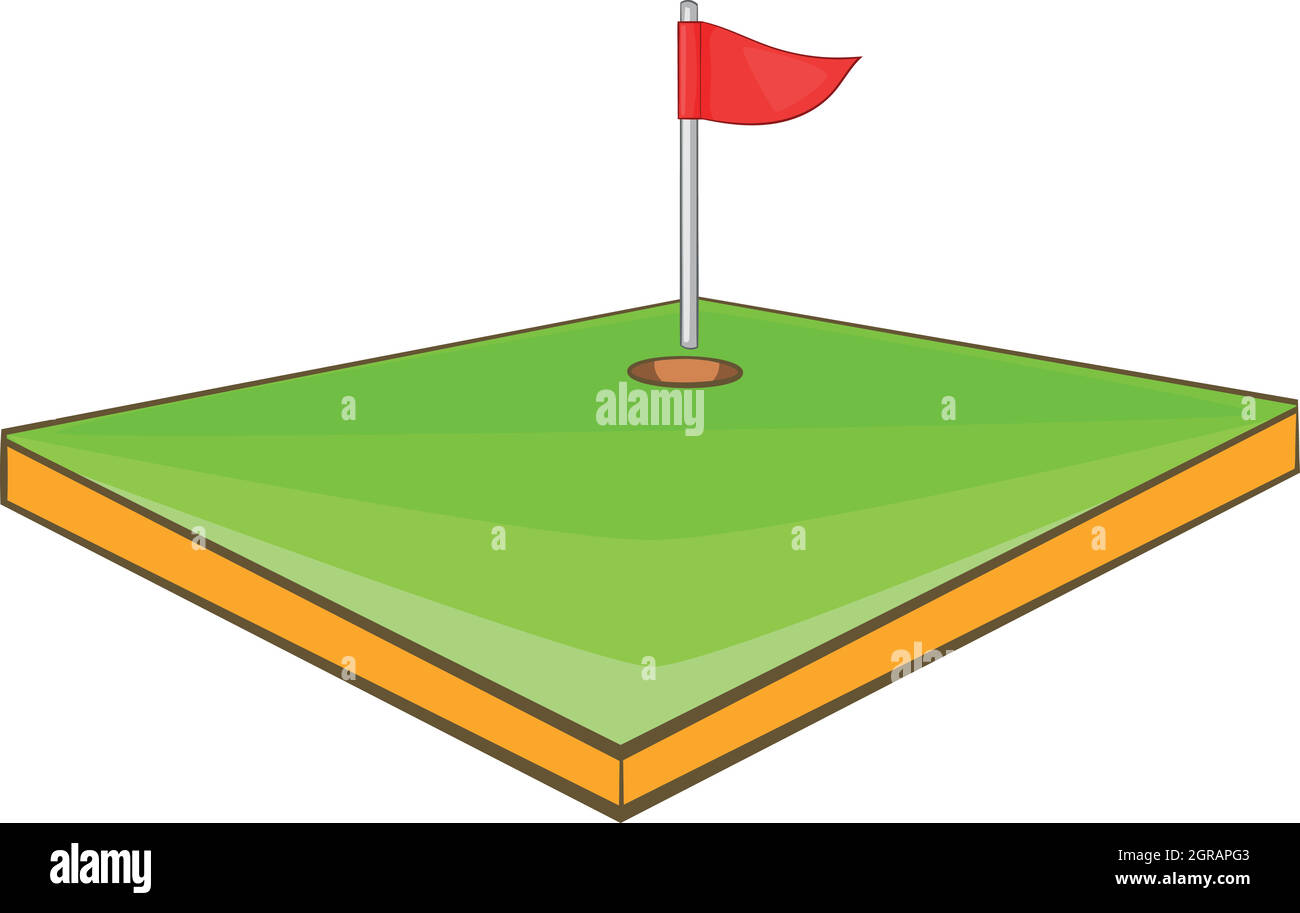 Golf course icon, cartoon style Stock Vector Image & Art - Alamy