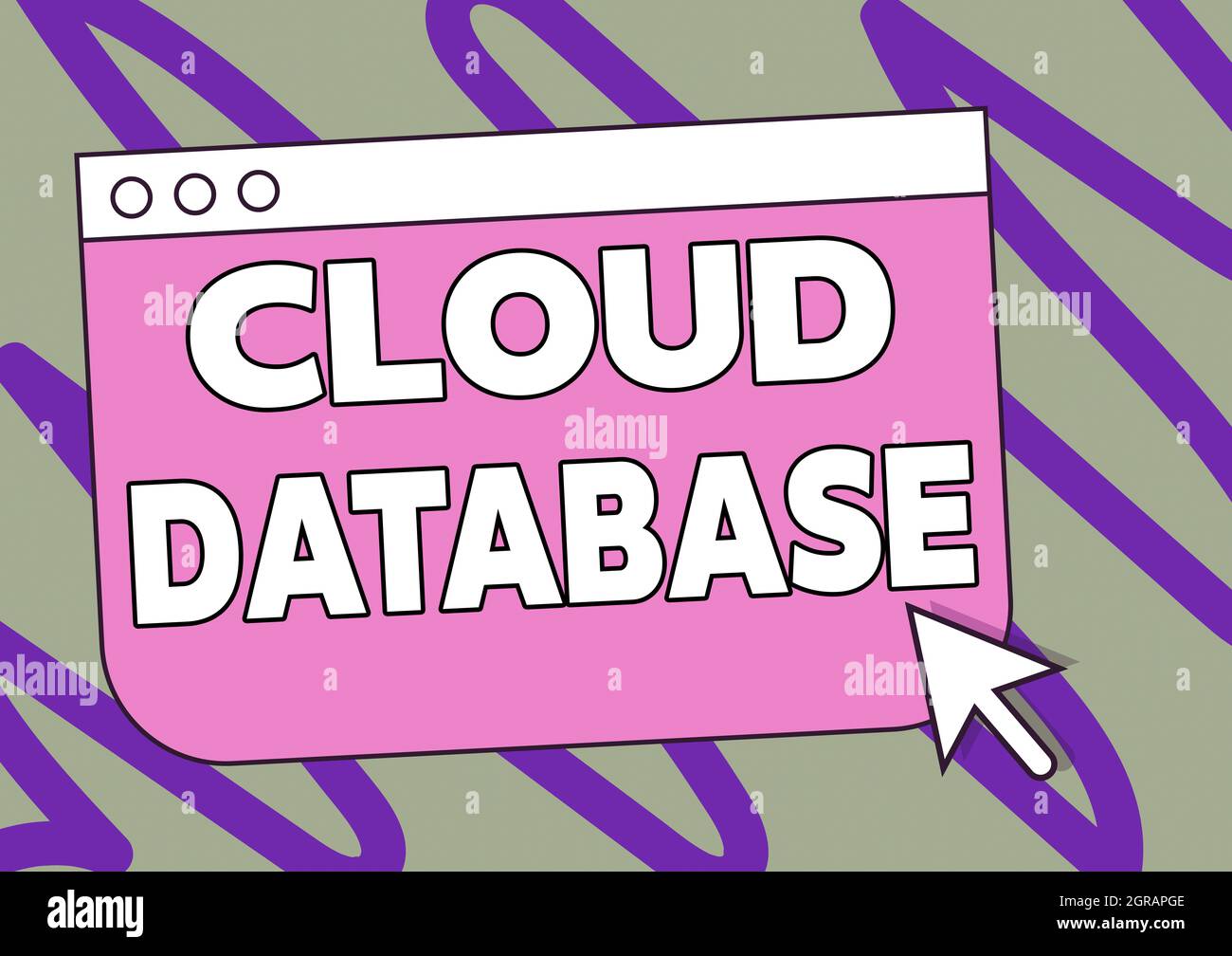 Text showing inspiration Cloud Database. Business overview optimized or built for a virtualized ...