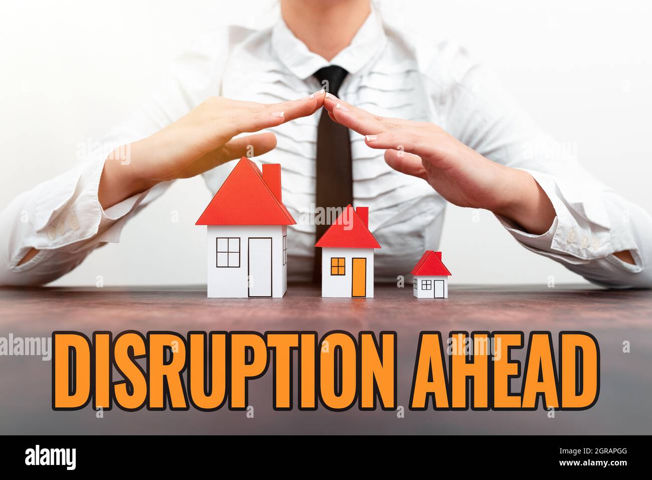 Text showing inspiration Disruption Ahead. Business idea Transformation ...