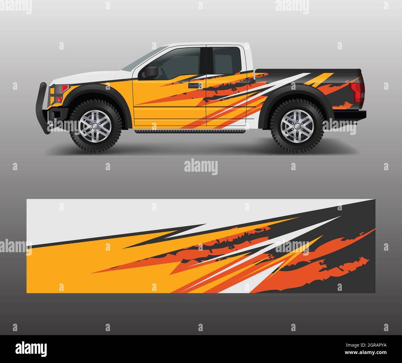 wrap graphic design vector for off road truck. Abstract sporty and ...