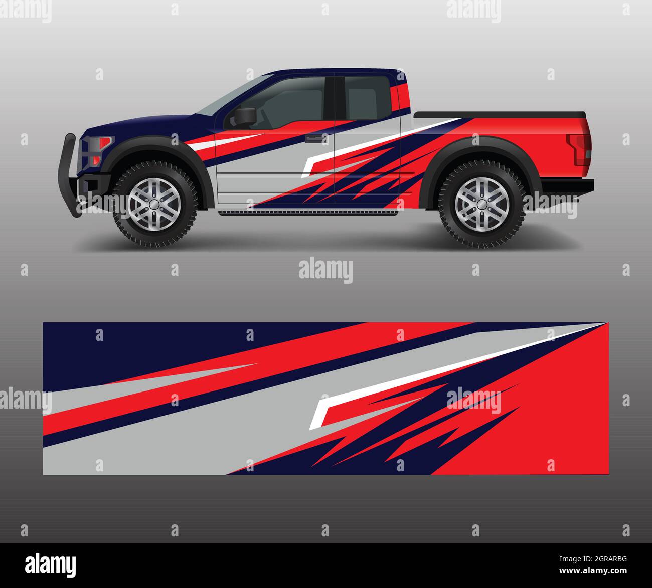 pickup truck graphic vector. abstract shape with grunge design for ...