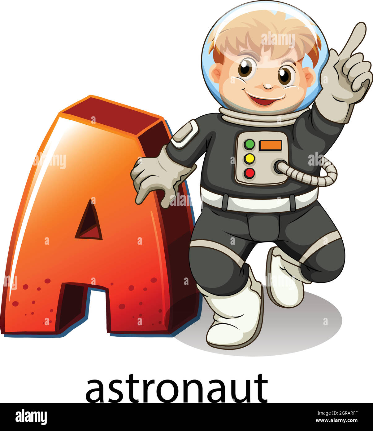 Letter A Astronaut
