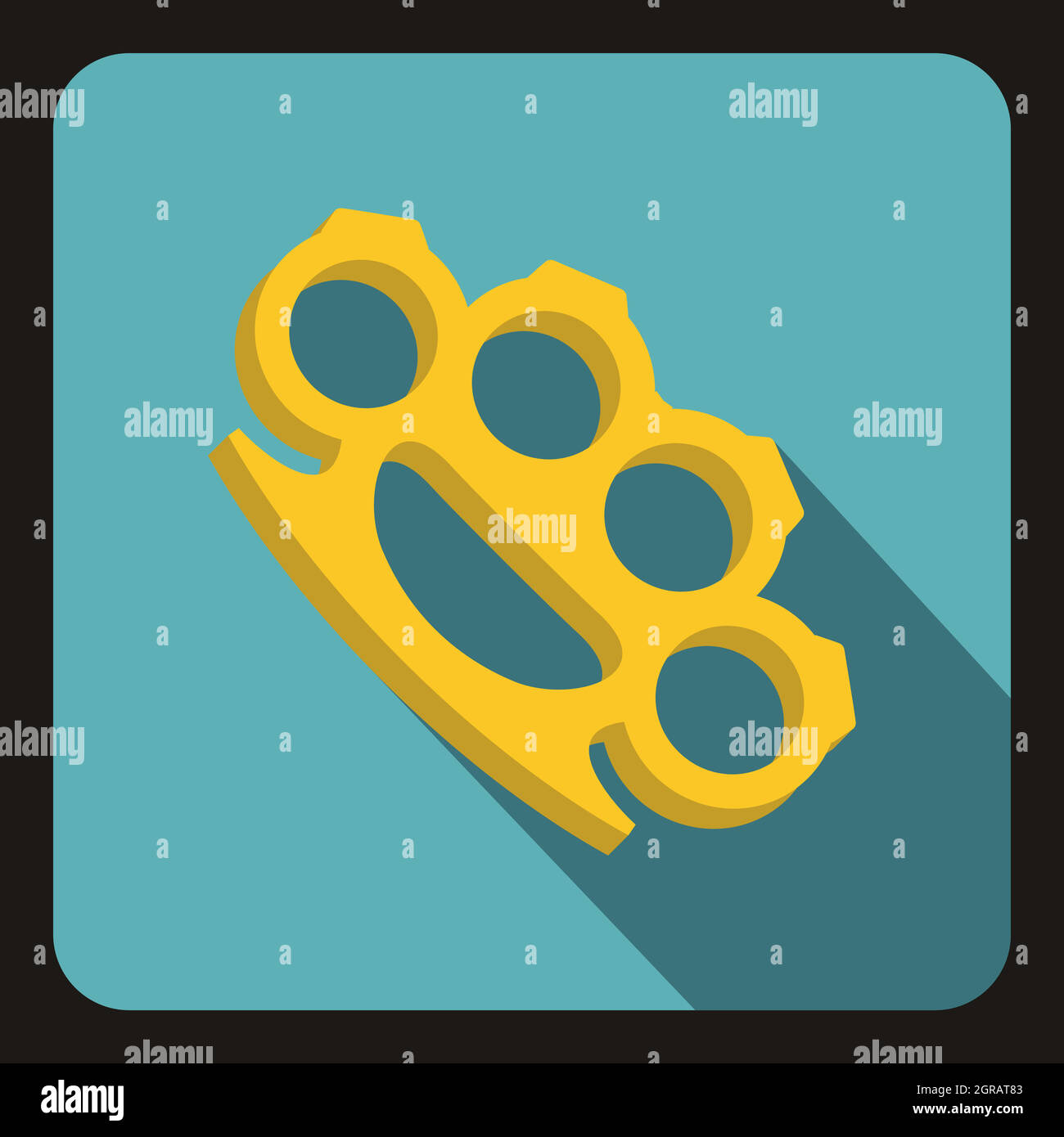 Brass knuckles icon, flat style Stock Vector Image & Art - Alamy