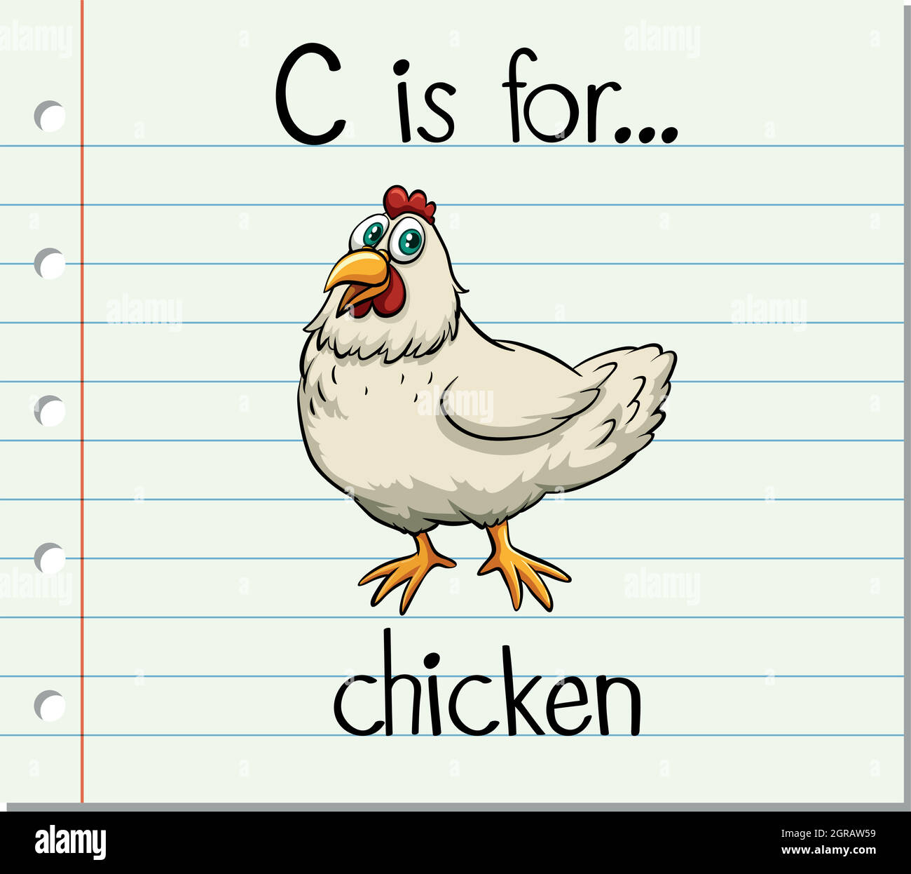 Flashcard letter C is for chicken Stock Vector Image & Art - Alamy
