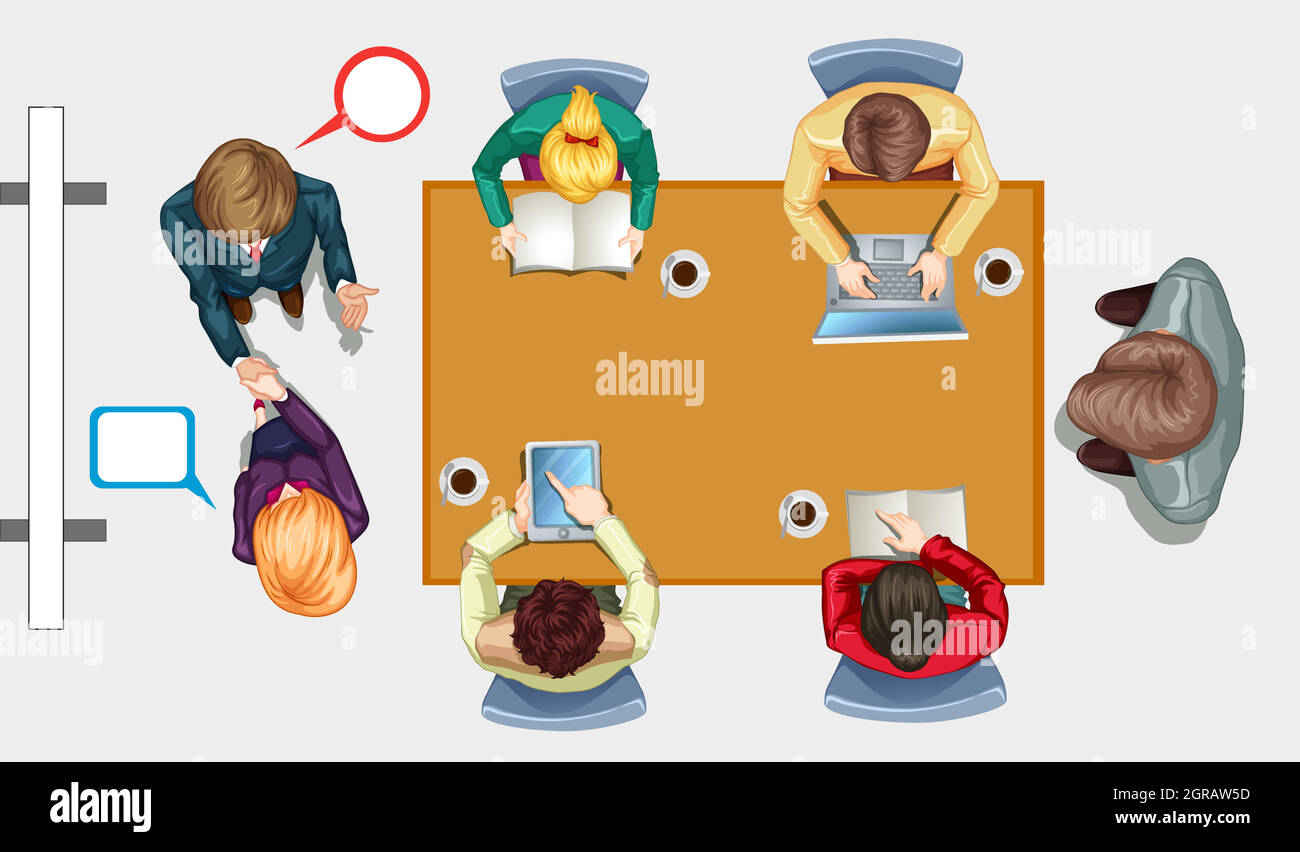 People business meeting Stock Vector Images - Alamy