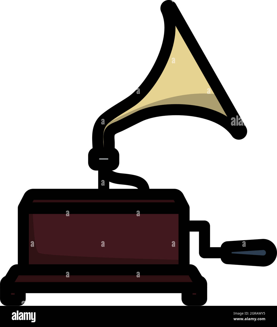 Old gramophone horn Stock Vector Images - Alamy