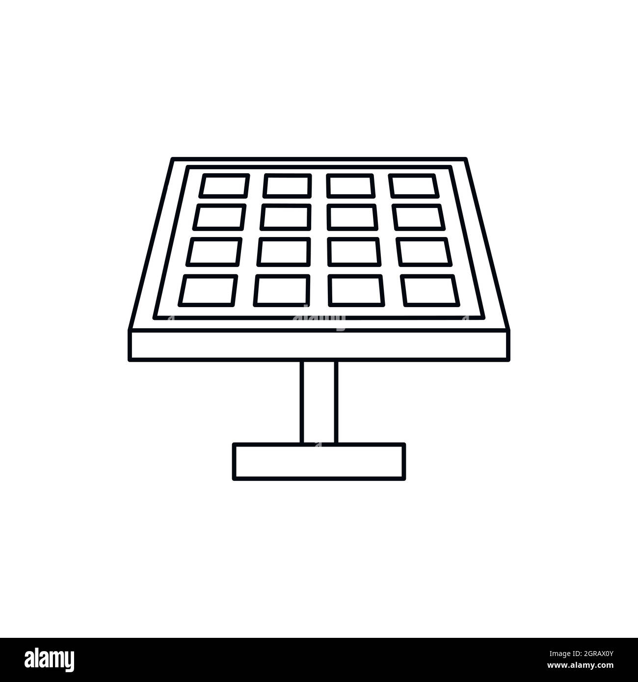 Solar panel icon, outline style Stock Vector Image & Art - Alamy